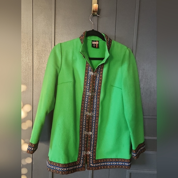 Danico Model | Jackets & Coats | Vtg Danico Model Green 0 Wool Coat ...